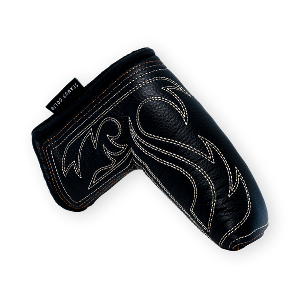Black Cowboy Boot Blade Putter Cover | SEAMUS GOLF