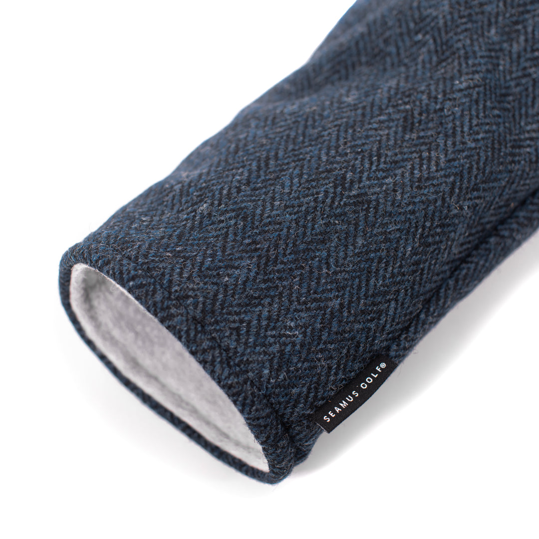 Navy Harris Tweed | Head Covers | SEAMUS GOLF