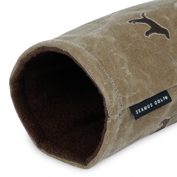 Seamus Lab Head Covers // Sage Waxed Canvas | Golf Head Covers ...